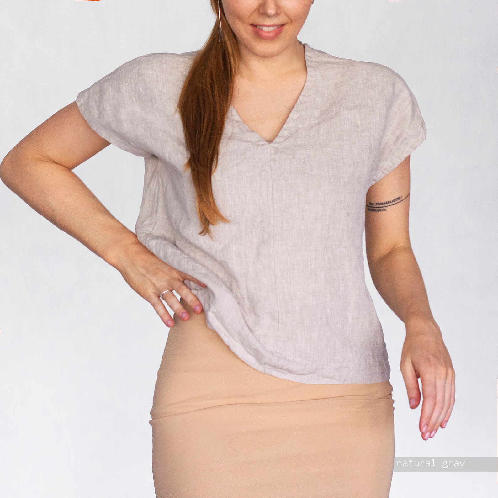 BASIC LINEN TOP Women Linen Top Pink Linen Top Gray Linen | Etsy