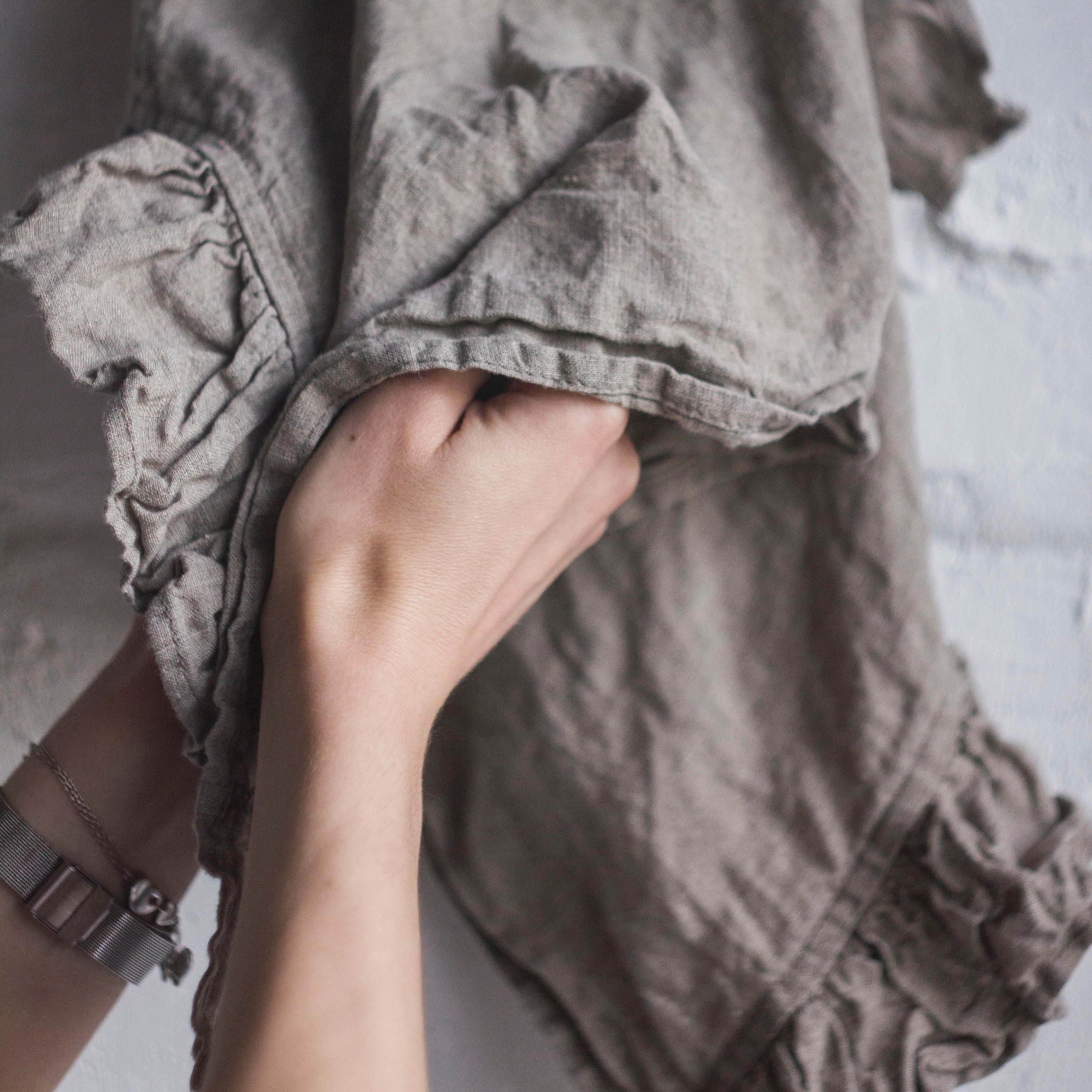 LINEN TOWEL / Linen Tea Towel / Linen Towel Colors / Ruffle - Etsy