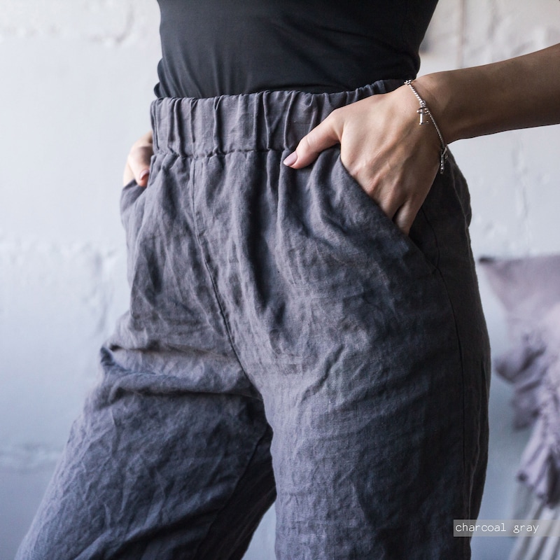 Linen Heavy Weight Pants - Etsy