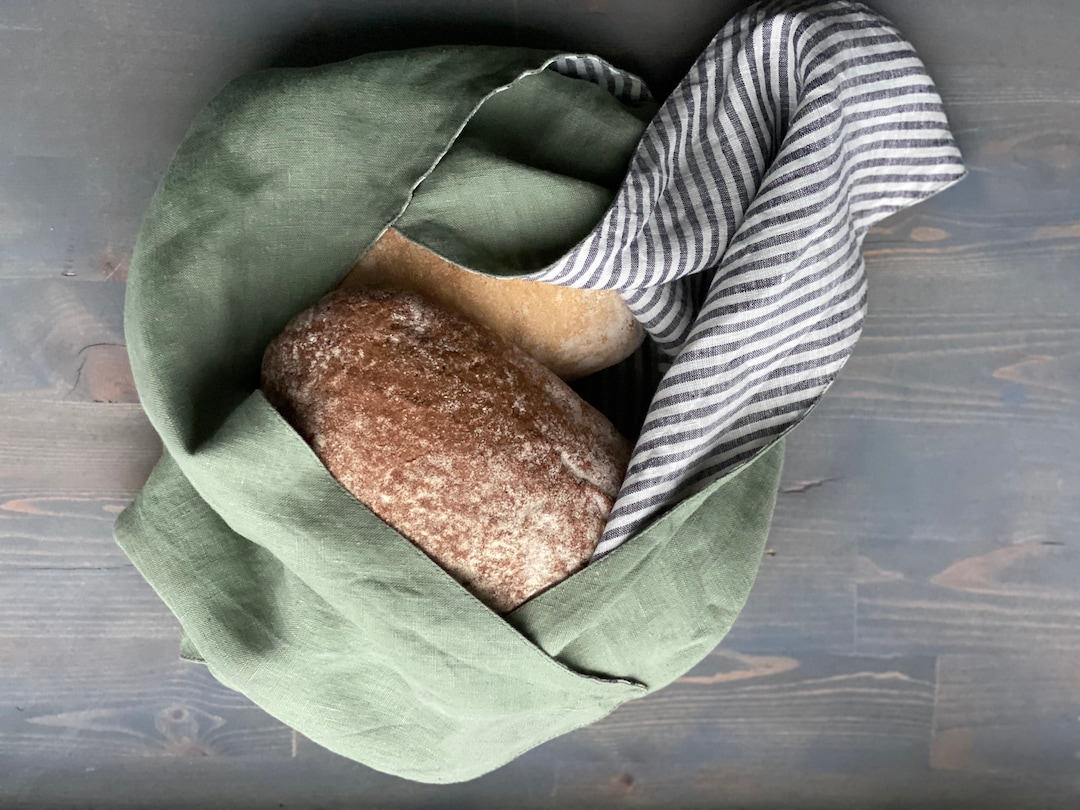 Linen Lunch Bag: Japanese Bento Bread Bag, Reusable Food Wrap - Etsy