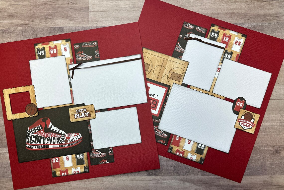 Basketball - Shoot, Score, Game, Basketball Themed 2 Page Scrapbooking ...