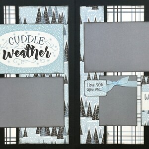 Cuddle Weather, Winter Themed DIY 2 Page Scrapbooking DIY Layout Kit ...