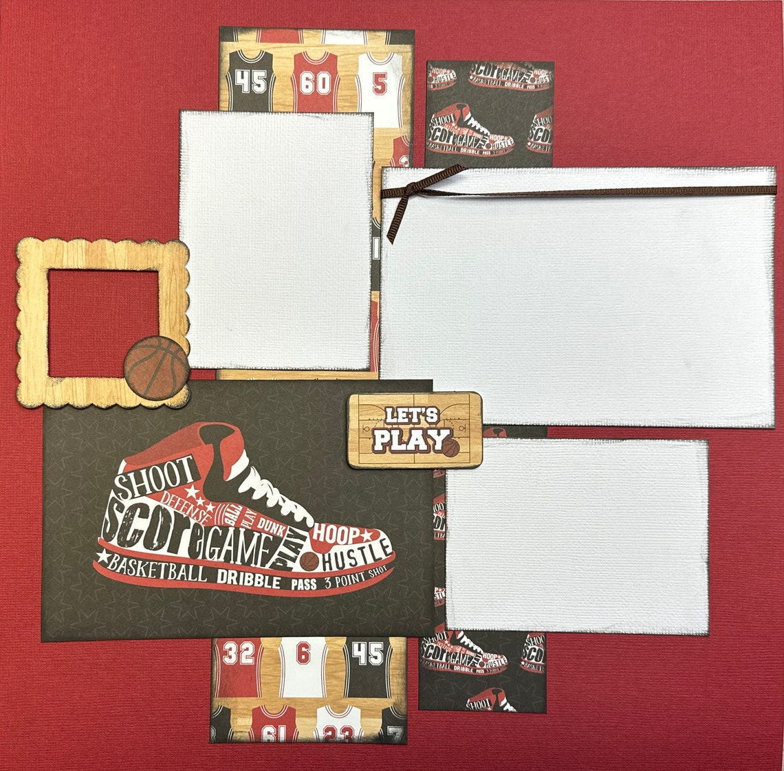 Basketball - Shoot, Score, Game, Basketball Themed 2 Page Scrapbooking ...