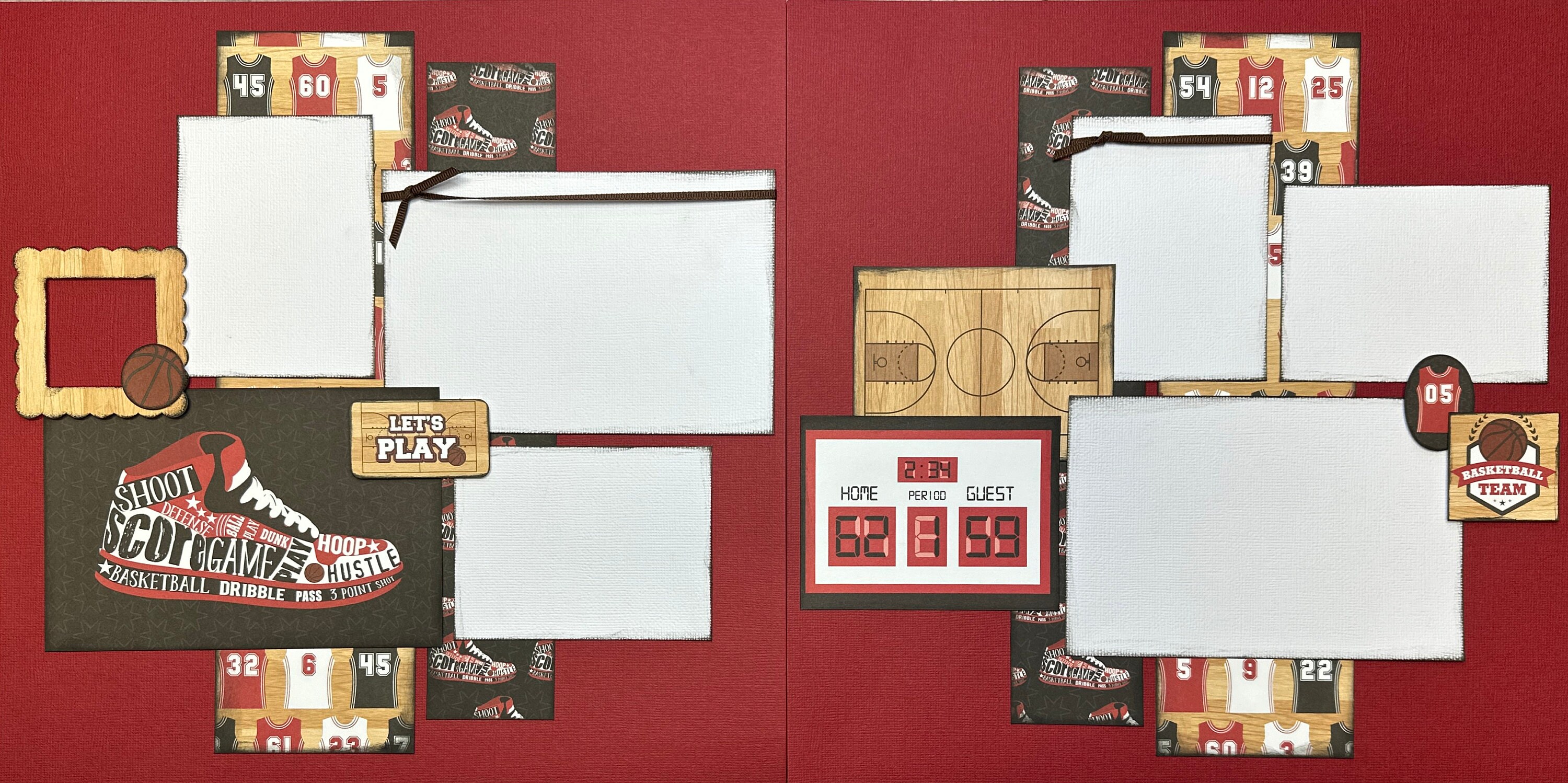 Basketball - Shoot, Score, Game, Basketball Themed 2 Page Scrapbooking ...