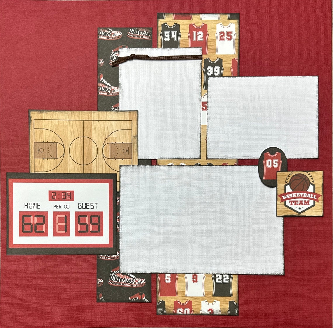 Basketball - Shoot, Score, Game, Basketball Themed 2 Page Scrapbooking ...