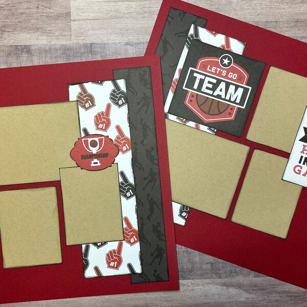 Basketball Scrapbook Layout - Etsy