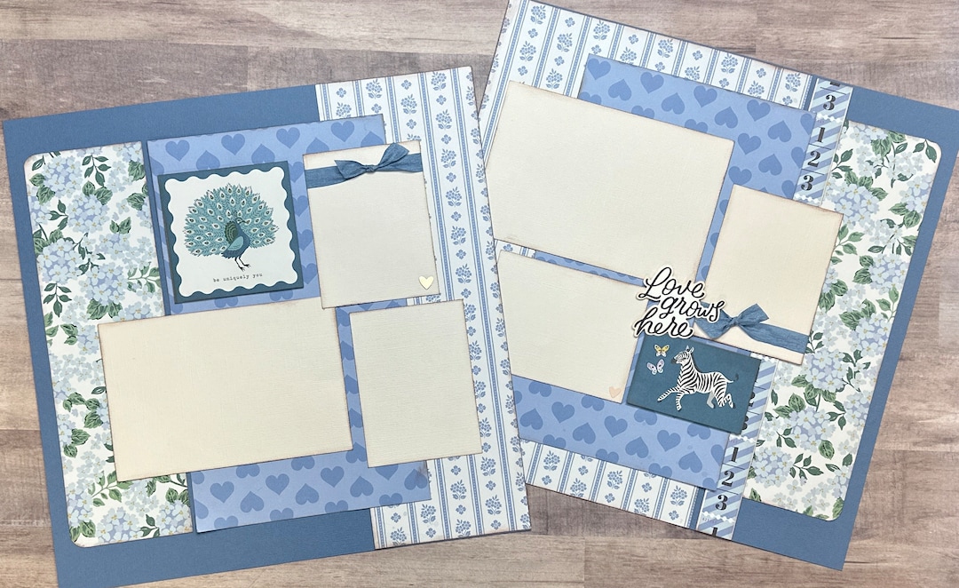 Be Uniquely You, General Themed DIY 2 Page Scrapbooking Layout Kit, DIY ...