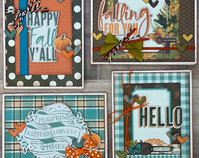 Happy Fall Y'all DIY Autumn Themed Card Kit - 4 Pack DIY Card Kit Fall ...