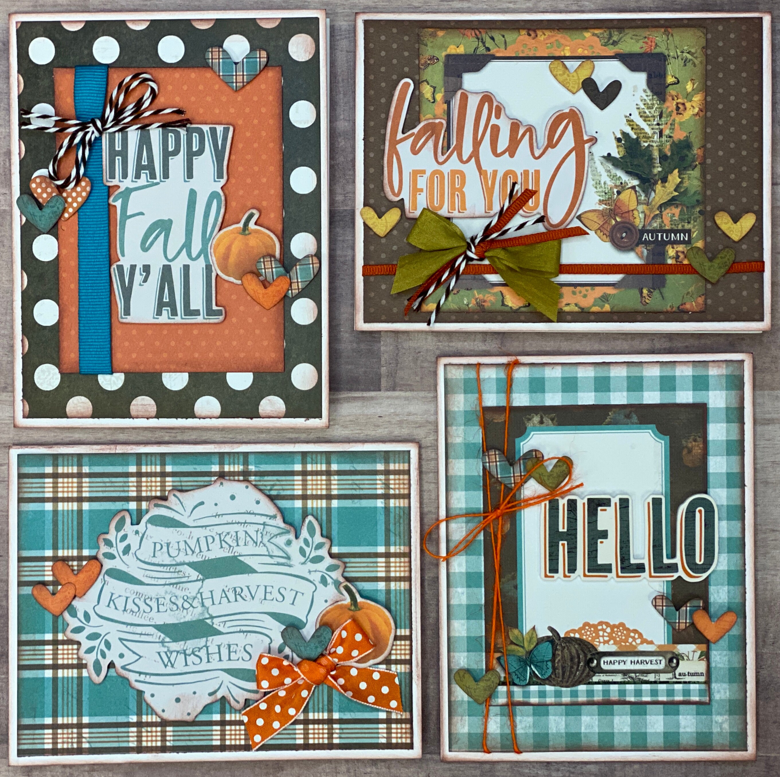 Happy Fall Y'all DIY Autumn Themed Card Kit - 4 Pack DIY Card Kit Fall ...