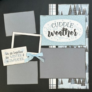 Cuddle Weather, Winter Themed DIY 2 Page Scrapbooking DIY Layout Kit ...