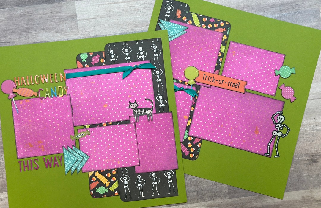Halloween Candy This Way, Halloween Themed 2 Page Scrapbooking Layout ...