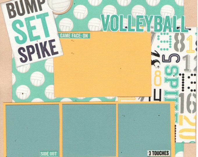 Bump, Set, Spike! Volleyball 2 Page Scrapbooking Layout Kit - Etsy