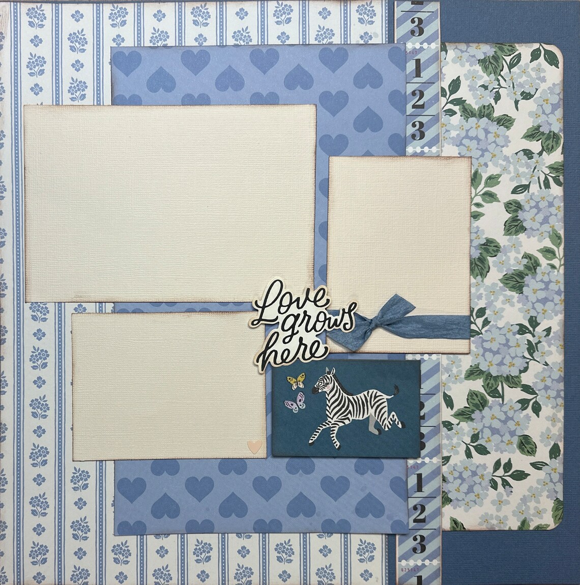 Be Uniquely You, General Themed DIY 2 Page Scrapbooking Layout Kit, DIY Family Craft Kit,maggie ...