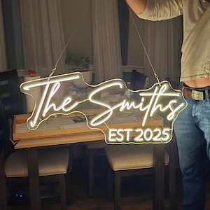 Custom Neon Sign | Wedding Name Neon Sign | Personalized Gifts | Neon ...