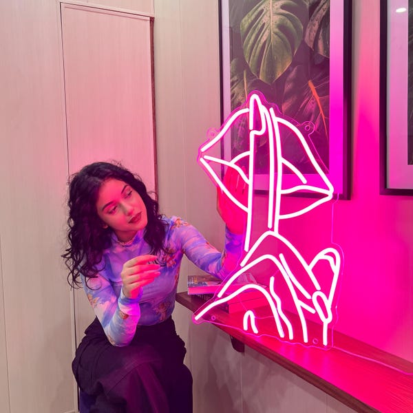 Pink Neon Sign - Etsy