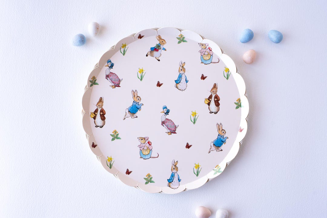 Peter Rabbit Paper Plates, Disposable Easter Bunny Plates, Peter Rabbit ...