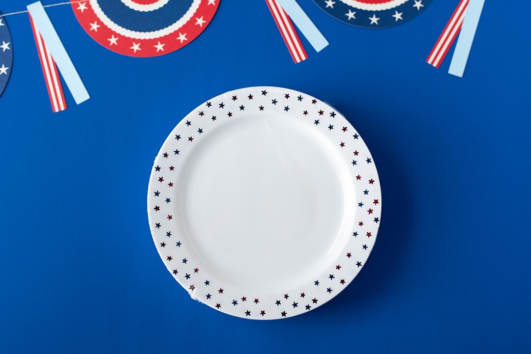 4th of July Plates / Independence Day Plates / Americana Plates Plastic ...