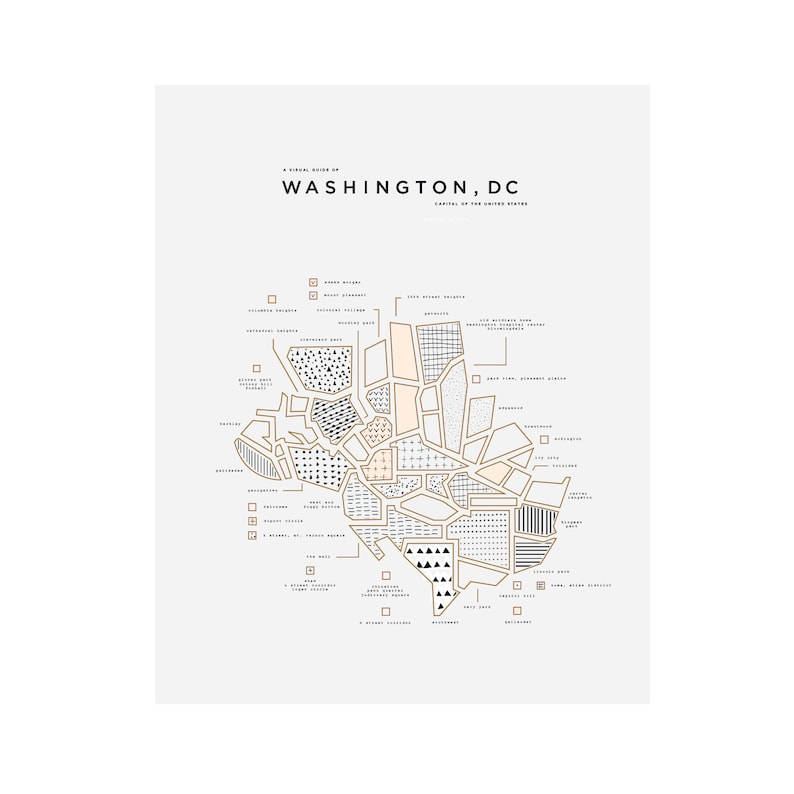 DC Map Print - Etsy