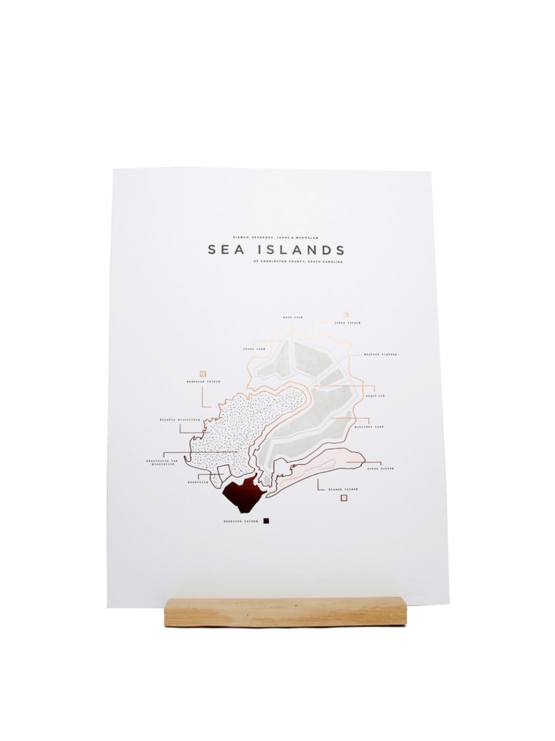 Sea Island Map Print - Etsy