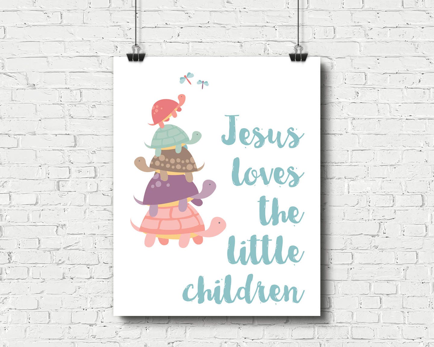 Jesus loves the little children Christian kids' poster | Etsy