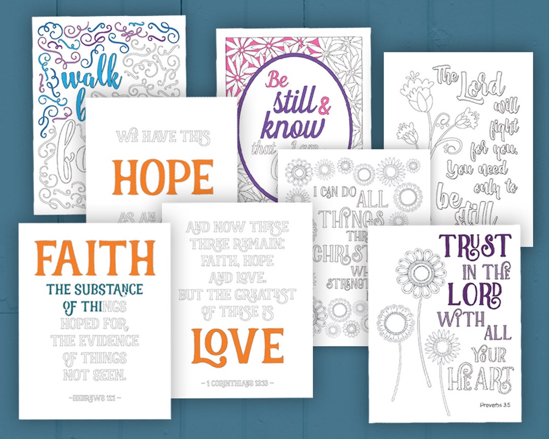 Adult Christian Coloring Page, Faith-based Relaxation, Inspirational ...