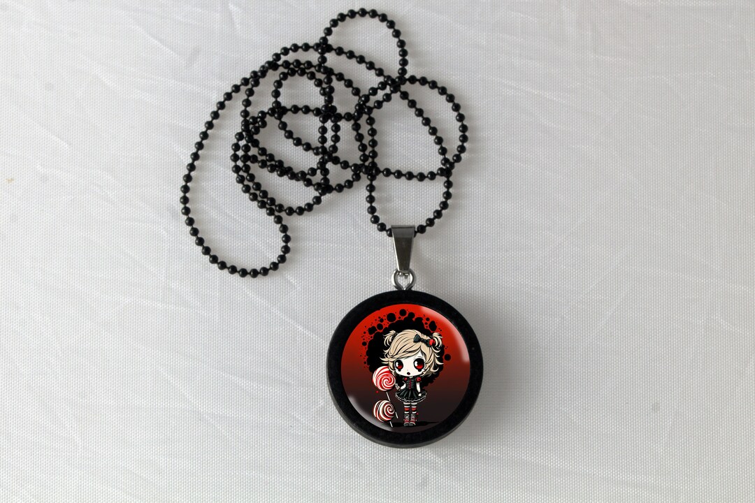 Akira Gothic Warrior / Chibi Gothic Pendant - Etsy