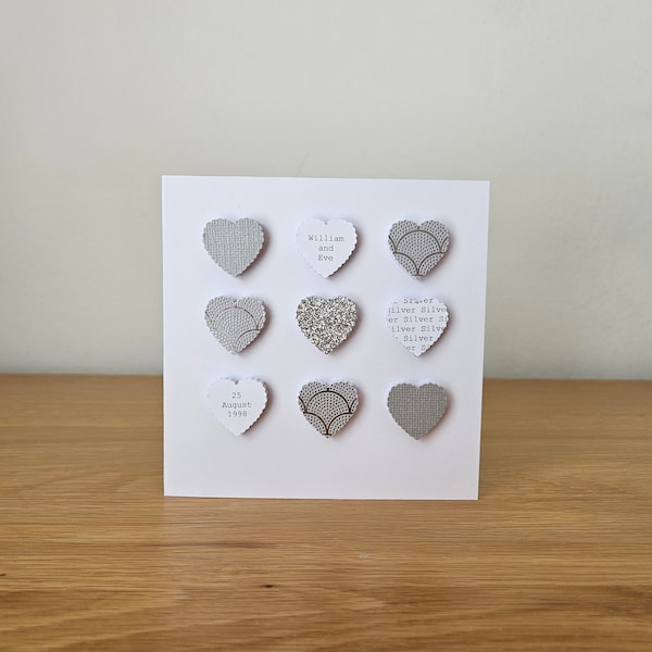 Silver Wedding Cards - Etsy UK