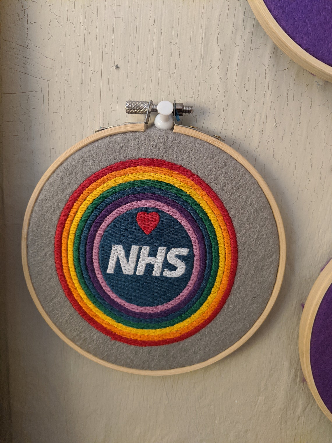 Embroidery Design Download NHS Support Rainbow Machine Embroidery - Etsy UK