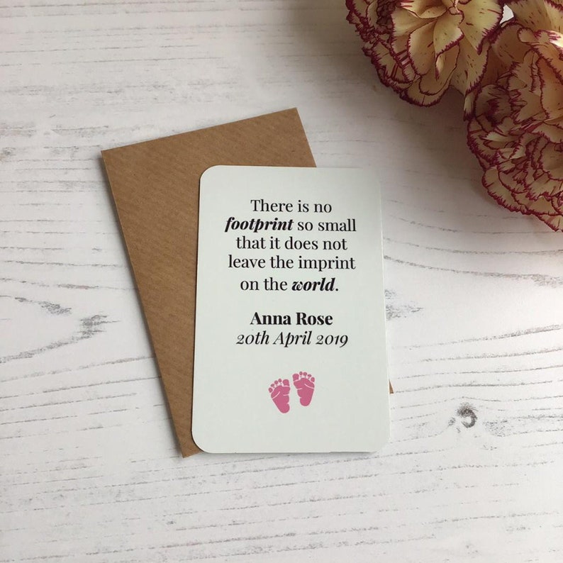 Baby Loss Memorial Card Miscarriage Stillborn Personalised | Etsy