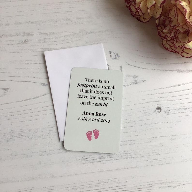 Baby Loss Memorial Card Miscarriage Stillborn Personalised | Etsy