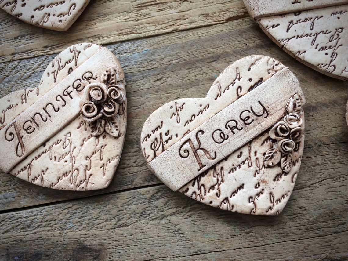 Personalized Magnet Bridal Gift Vintage Inspired Heart - Etsy