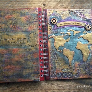 Personalized Travel Journal, World Map Custom Journal, Personal ...