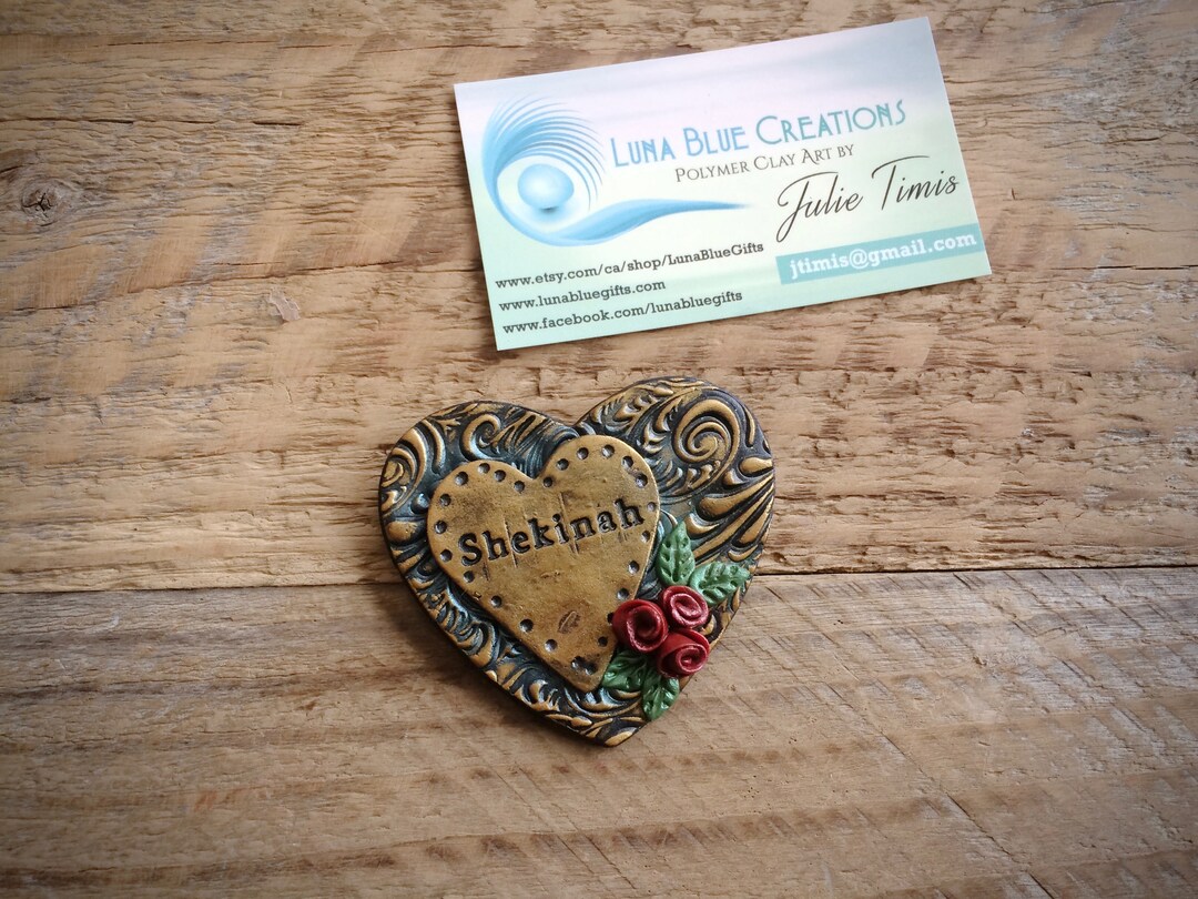 Personalized Heart Magnet, Metallic Inspired Heart Magnet, Custom ...