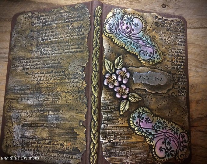 Personalized Journal, Polymer Clay Journal, Customized Diary ...