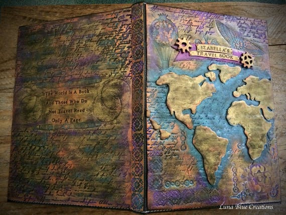 Personalized Travel Journal World Map Custom Journal - Etsy UK