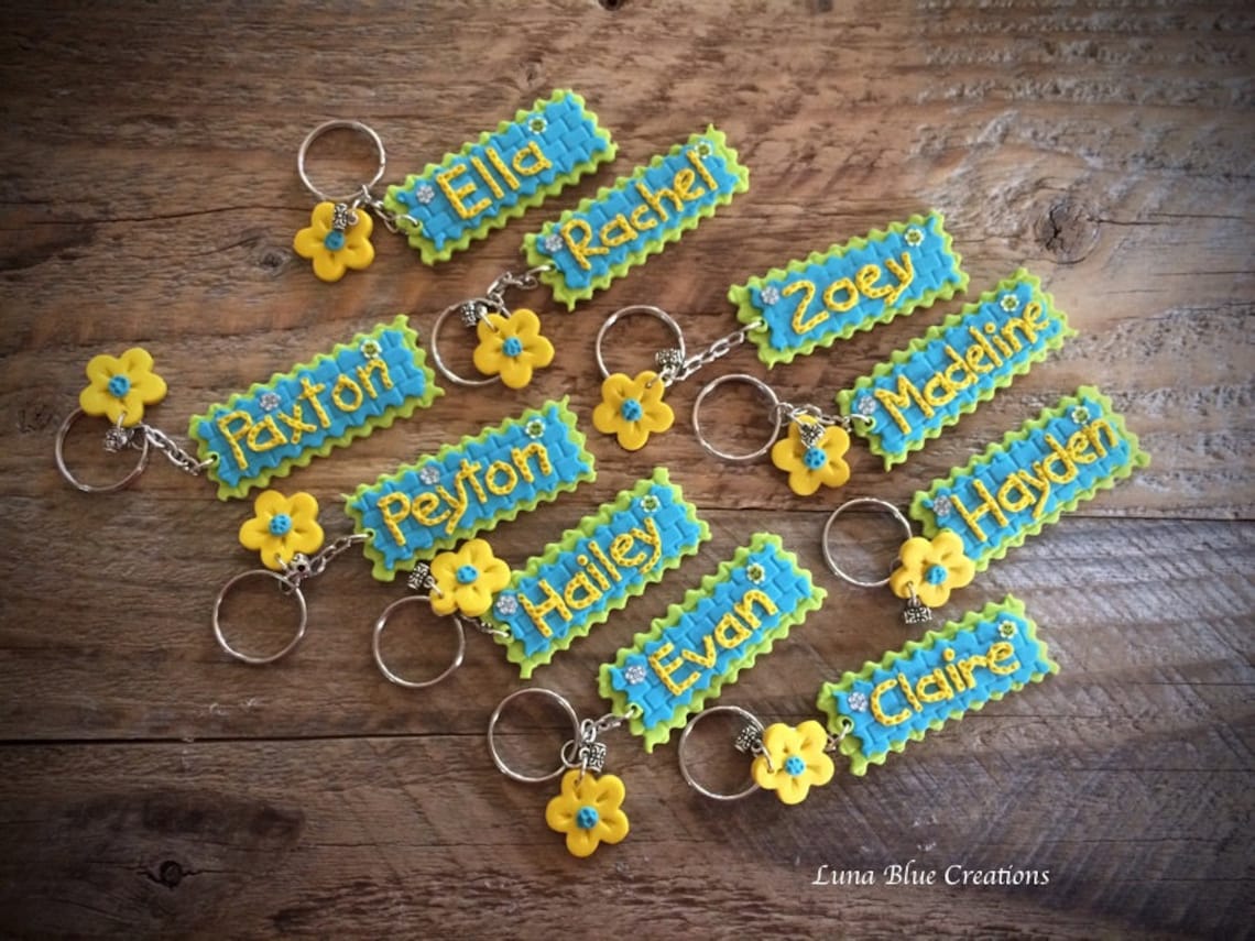 Personalized Keychain Personalized Kids Polymer Clay - Etsy