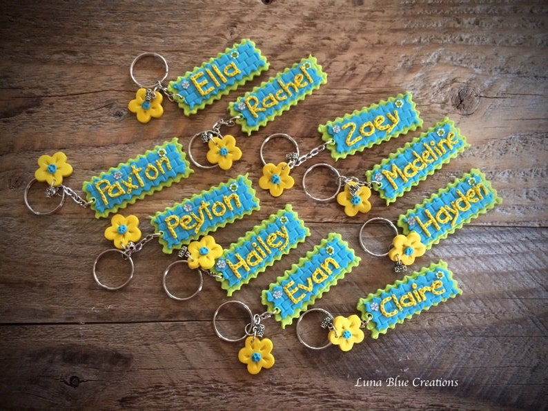 Personalized Keychain Personalized Kids Polymer Clay - Etsy