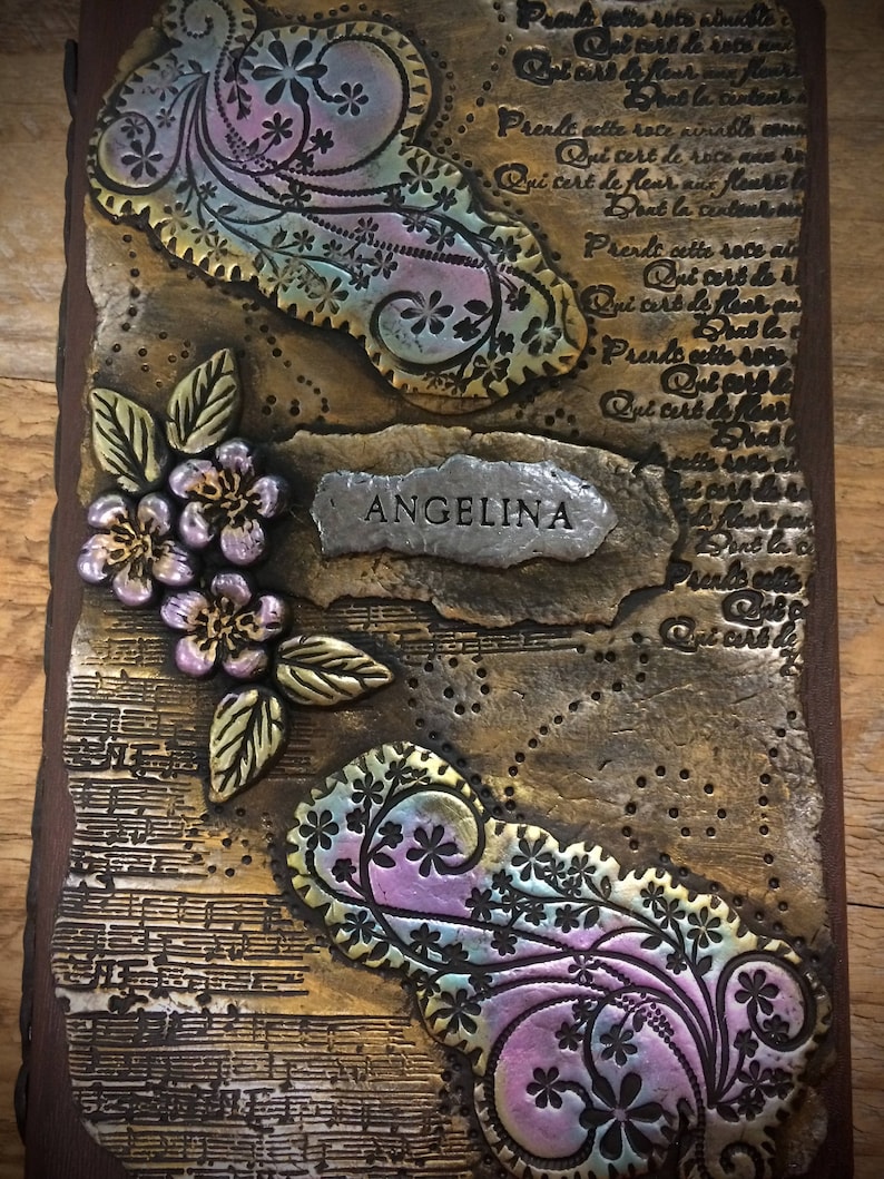 Personalized Journal Polymer Clay Journal Customized Diary - Etsy