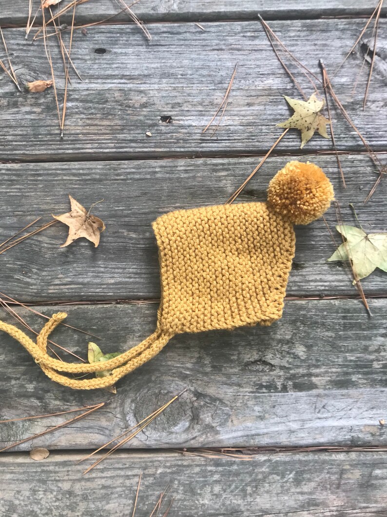 Pixie Hat Knitted Pixie Bonnet Pom Pom Knitted - Etsy
