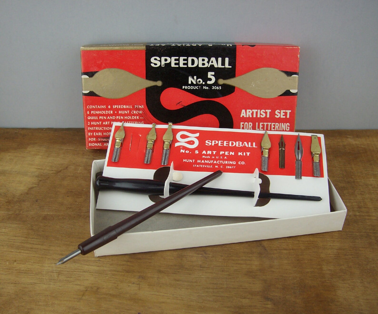 Vintage Speedball No 5 Ink Pen Artist Set for Lettering and | Etsy