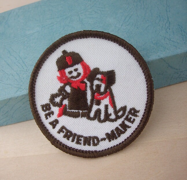 Vintage Brownie Friend Patch New Old Stock 1980s, Brownie Scouts Emblem ...