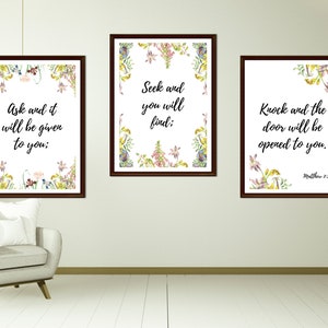 Ask and It Will Be Given to You Digital Prints - Matthew 7:7 - Bible ...
