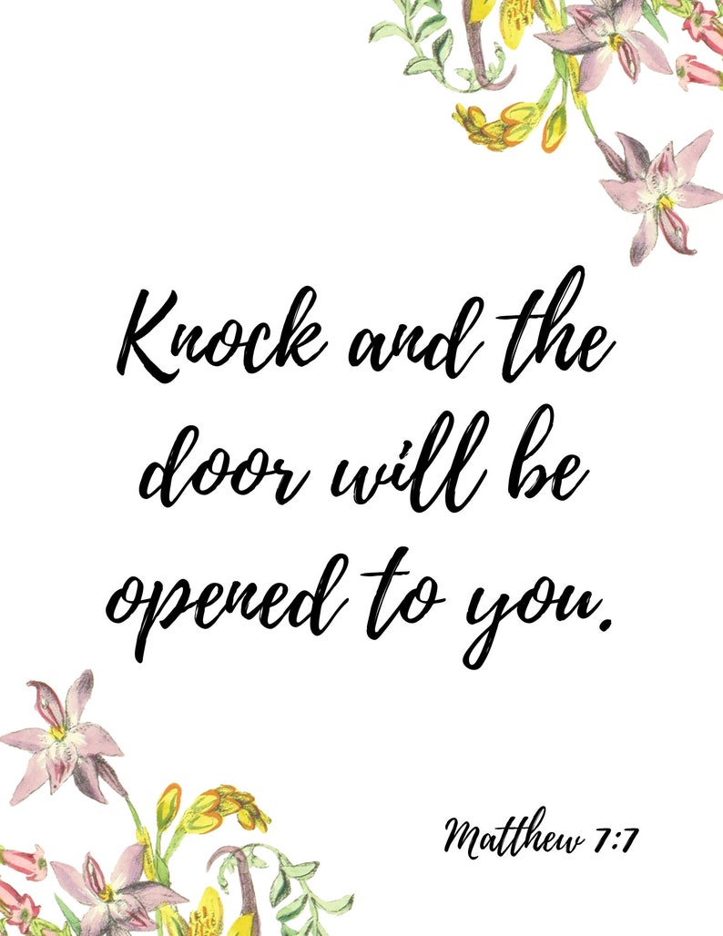 Ask and It Will Be Given to You Digital Prints - Matthew 7:7 - Bible ...