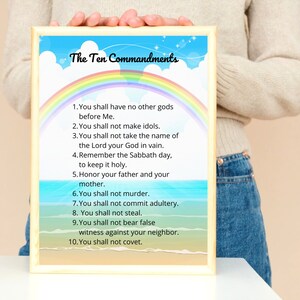 The Ten Commandments for Kids - Digital Print - Exodus 20 - Deuteronomy ...