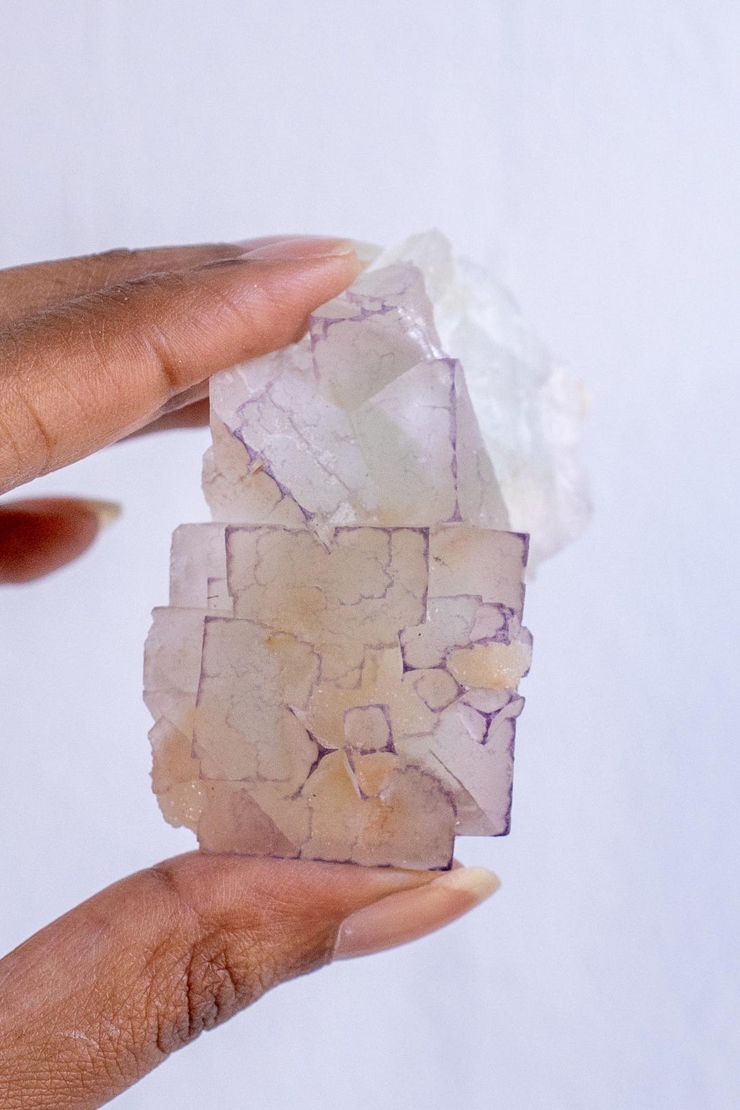 QR Code Fluorite - Unique Natural Home Crystal Decor - Etsy