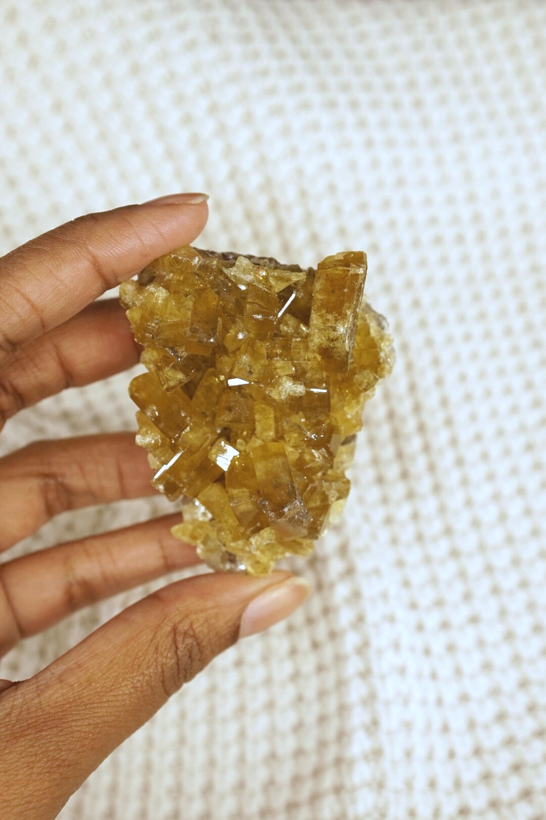 Golden Barite Cluster | Natural Shiny Barite Crystal Specimen | Unique ...