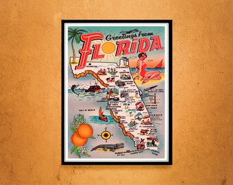 Florida poster | Etsy