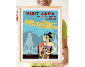 Java Travel Poster - Etsy