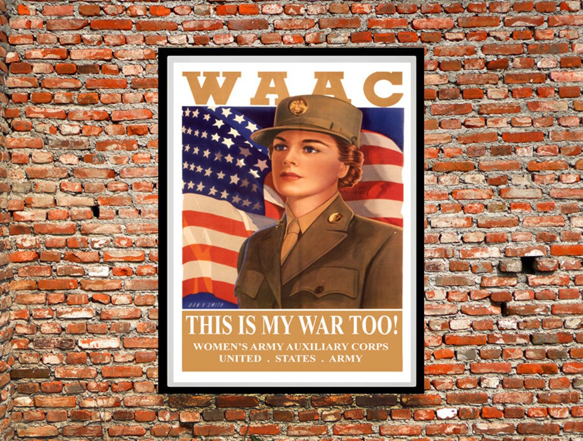 Reprint of a WW2 US WAAC Recruitment Poster | Etsy