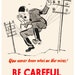 Reprint of a WW2 Propaganda Poster - Be Careful What You Say - Etsy